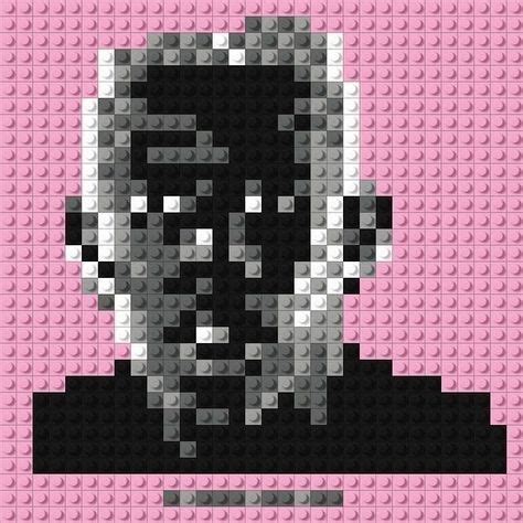 Pixel Art Grid Album Covers