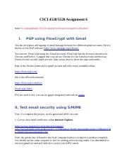 CSCI4520 Assign6 Docx CSCI 4520 5520 Assignment 6 Note For