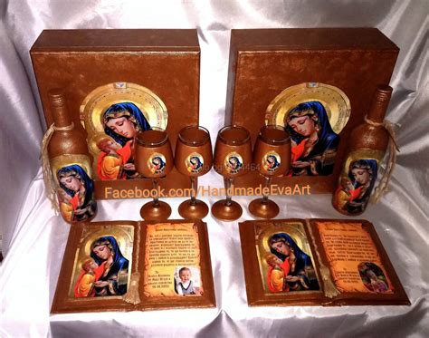 Подарък за Кръстница Книга с икона снимка личен поздрав Празнични украса Ръчно изра