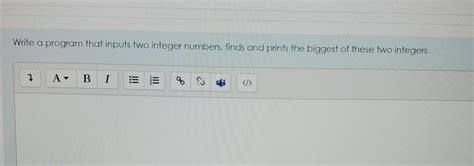 Solved Write A Program That Inputs Two Integer Numbers