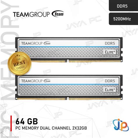 Jual Memory Ram Team Elite Plus Ddr5 Pc41600 5200mhz 64gb 2x32gb Shopee Indonesia