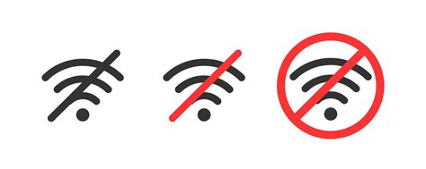 Failure Wifi Icon Offline Symbol No Internet Connection Icon Simple Wifi Signal Sign