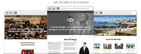 three different webpages on one page