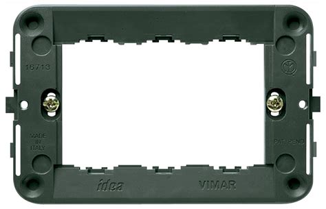 Vimar Idea Mounting Frame 3 Module Grey Suits Rondo And Classica Cover Plates 16713
