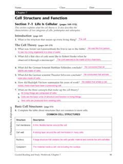 Cell Structure And Function Cell Structure And Function Pdf PDF PRO