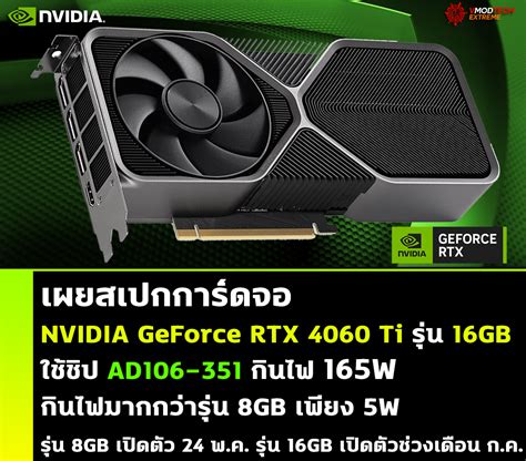 Welcome To เผยสเปกการ์ดจอ Nvidia Geforce Rtx 4060 Ti รุ่น 16gb ใช้ชิป Ad106 351
