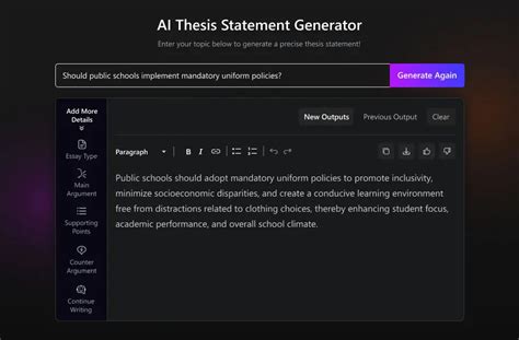 AI Thesis Statement Generator Tool Fast And Accurate