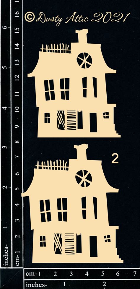 Dusty Attic Chipboard 3x6 Haunted House 2 Da3105