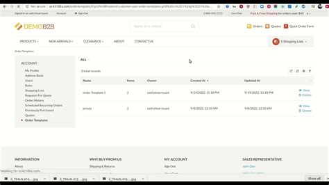 Order Template For Orocommerce B2b Re Order Or Create Shopping List From Template Youtube