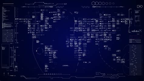 Hud Technological Background Map Connection Sci Stock Footage Video 100 Royalty Free