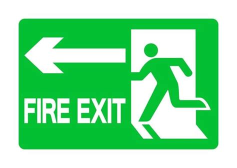 Emergency Exit Sign Vector Art Icons And Graphics For Free Download