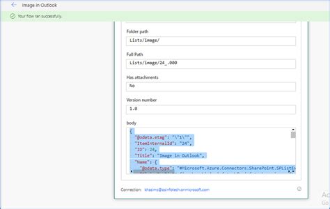 Power Platform Get Sharepoint List Image In Outlook Using Power