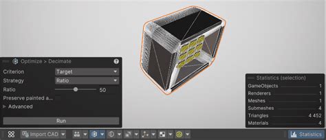 Statistics Panel Pixyz Plugin For Unity 3 0 5