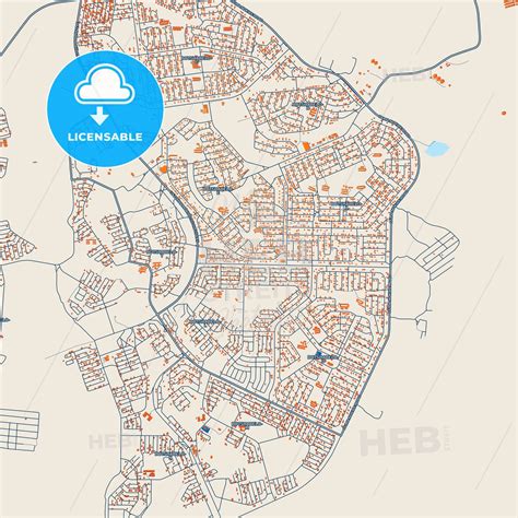 Colorful Botshabelo Street Map Digital Download Hebstreits