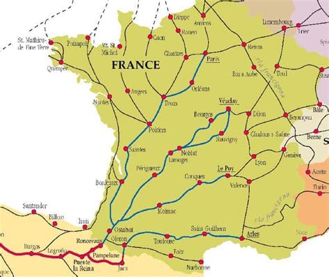 Pilgrim Routes In France The Pilgrim Route The Santiago De Compostela