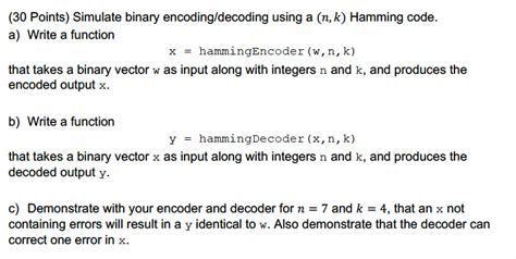 Points Simulate Binary Encoding Decoding Using A Chegg