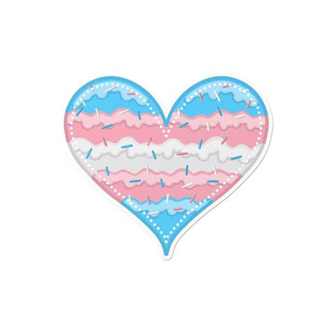 Transgender Heart Lgbtq Waterproof Sticker That Queer Card Co
