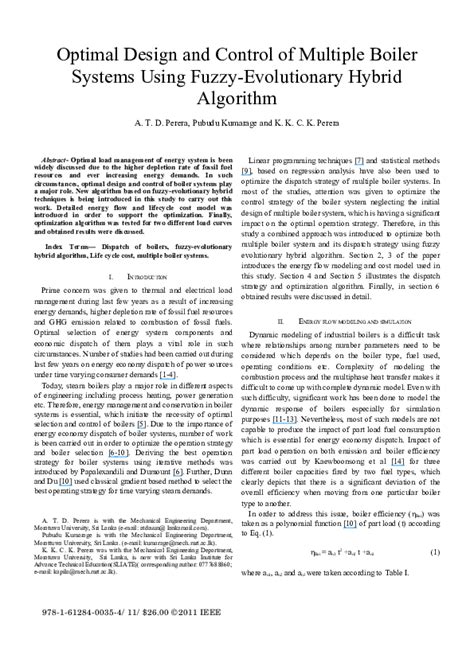 pdf optimal design and control of multiple boiler systems using fuzzy