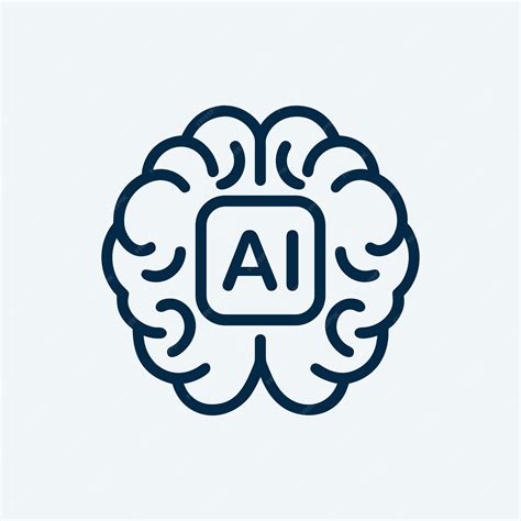 Premium Vector Artificial Intelligence Ai Icon Vector Design With Brain And Technology Symbol