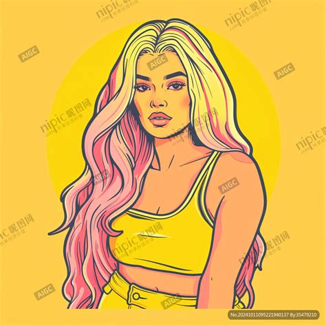 Ai创作图黑人女孩插画 美女潮流插画 酷女孩插画 少女海报插画 时尚潮流人物原创插画 长发女孩插画 长发少女插画 潮流人物插画 卡通长发美女