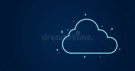 Cloud Data Computing Technology Cloud Network Connection Stock Vector