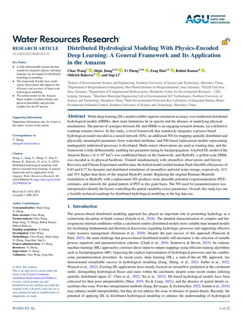Pdf Distributed Hydrological Modeling With Physics‐encoded Deep Learning A General Framework