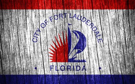 바탕 화면 다운로드 4k 포트 로더데일의 국기 미국 도시들 포트 로더데일의 날 미국 나무 질감 깃발 포트 로더데일 깃발 포트 로더데일 플로리다 주 플로리다의