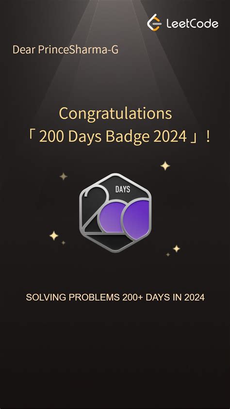 Today I Got A 200 Days Consistency🔥 Batch On Leetcode 300 Problems