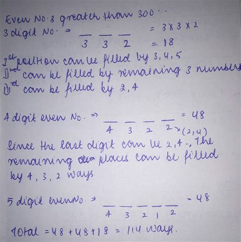 How Many Even Numbers Greater Than 300 Can Be Formed With The Digits 1