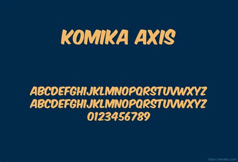 Komika Axis Font Free Download Ttf Otf Wisabo Fonts