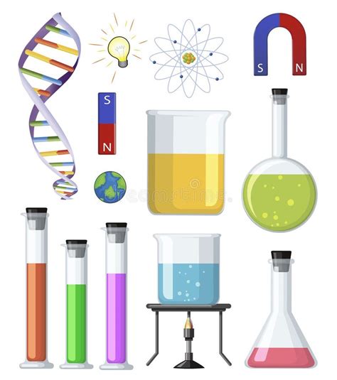Variety Of Science Elements Set Stock Illustration Illustration Of