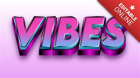 Editable 3d Text Style Effect Font Generator