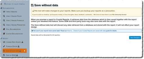 Remove Saved Data From Crystal Reports Tool And Save As Crystal Reports 2016 2020 Tool Now