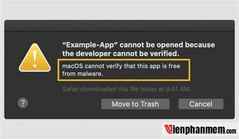 Cảnh Báo Macos Cannot Verify That This App Is Free From Malware Là Gì
