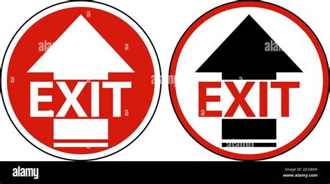 Exit Arrow Floor Sign On White Background Stock Vector Image Art Alamy