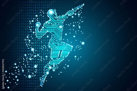 Big Data And Artificial Intelligence Concept Machine Learning And Cyber Mind Domination Concept