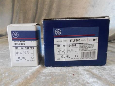General Electric Pneumatic Timer Btlf30c Mod 1 0 1 30s 1nc And 1no Nib Socal Circuit Breakers