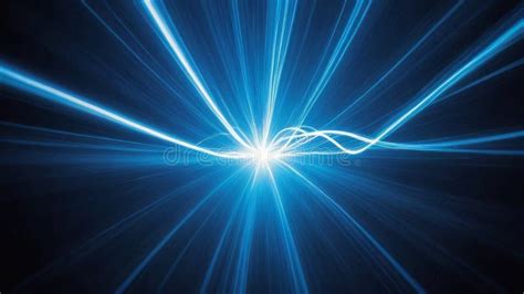 Converging Blue Light Beams Create A Dynamic And Futuristic Abstract Background With Radiant