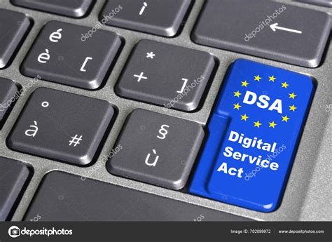 digital services act dsa concept enter key computer keyboard europe