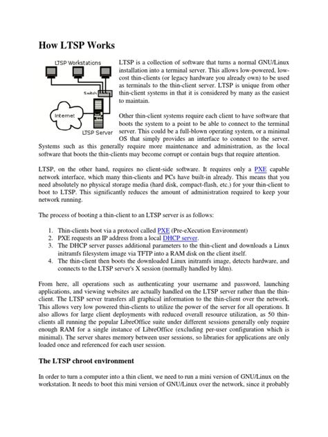 how ltsp works the ltsp chroot environment pdf domain name system booting