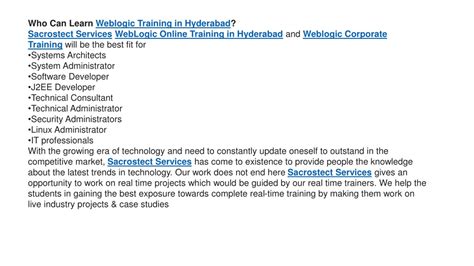 Ppt Oracle Weblogic Server Online Training In Hyderabad Powerpoint Presentation Id8434965