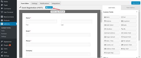 Adding Forms To Page Post WeForms Pro