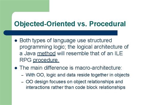 Objectoriented Software L L L L How Does