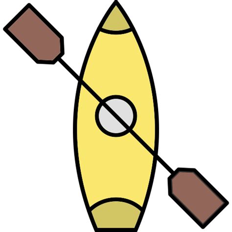 노 젓는 배 아이콘 Generic Thin Outline Color