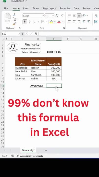 Financelyf On Linkedin Exceltips Exceltricks Shorts Reels Excel