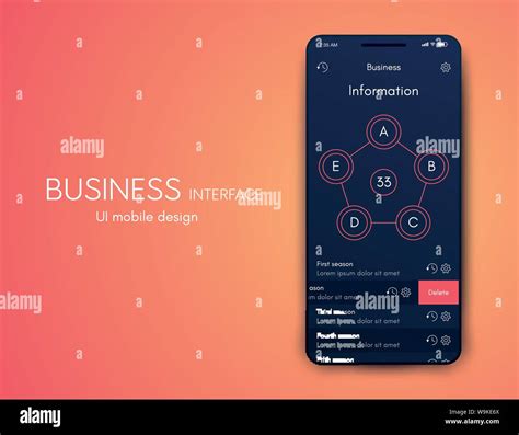 Mobile Application Interface Ui Design Stock Vector Stock Vector