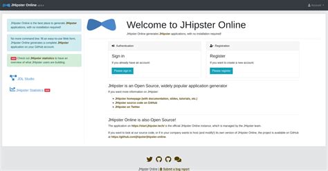 Github Jhipsterjhipster Online Jhipster Online Lets You Generate Your Jhipster Projects