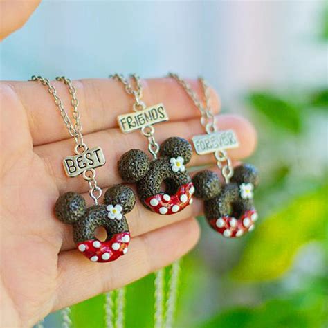 Кулон для троих друзей "best friends forever. пончики ушки микки ...