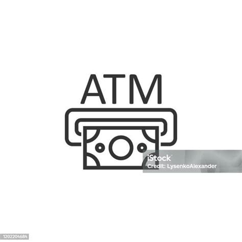 플랫 스타일의 돈 Atm 아이콘 흰색 격리 된 배경에 현금 벡터 그림을 교환합니다 지폐 지폐 비즈니스 개념입니다 가방에 대한