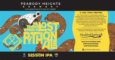Mr Trash Wheels Lost Python Ale Peabody Heights Brewery